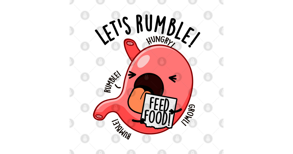 Let's Rumble Funny Stomach Puns - Stomach Puns - T-Shirt | TeePublic
