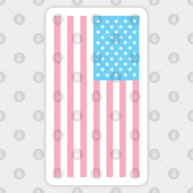 TRANSGENDER USA FLAG (alt. angle) - PALE BLUE, WHITE AND PINK ...
