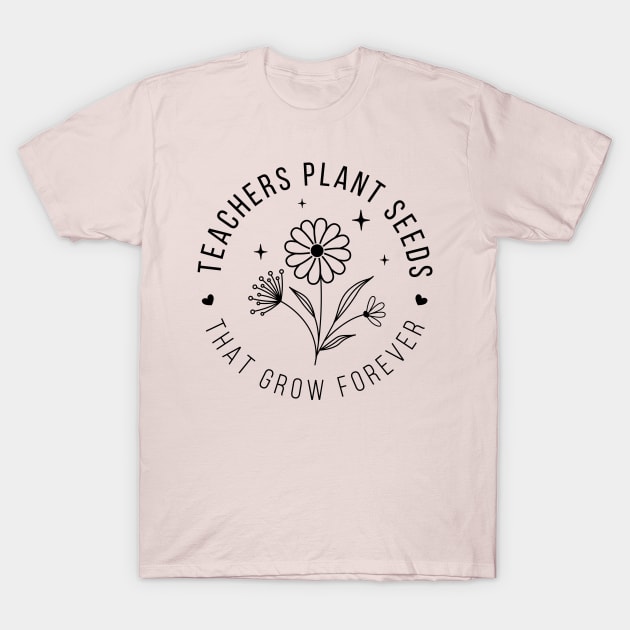 Teachers plant seeds, that grow forever; teacher; teach; gift; teacher ...
