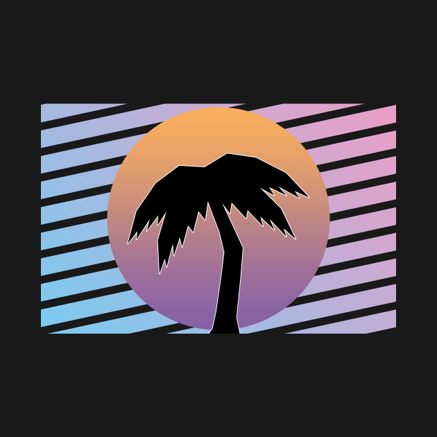 Retro Palm Tree - Retro - T-Shirt | TeePublic