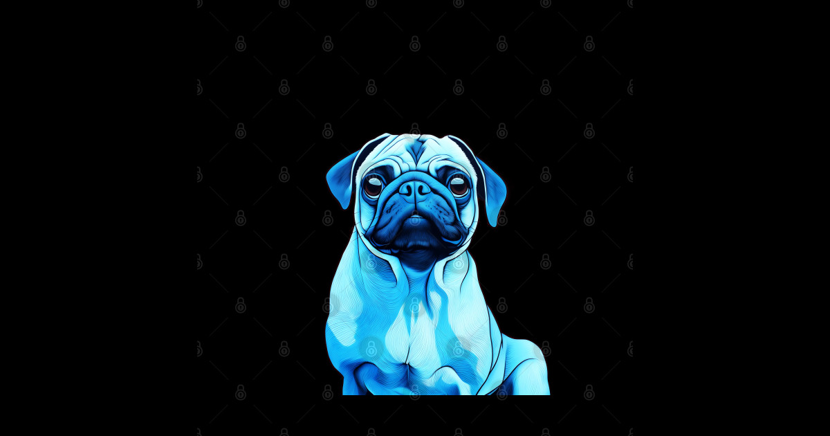 Pug Dog: Dog of the Year on a Dark Background - Pug Dog - Posters and ...
