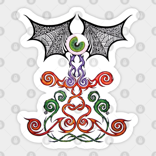 Flying Eyeball, tattoo flash design - Tattoo Flash - Sticker | TeePublic