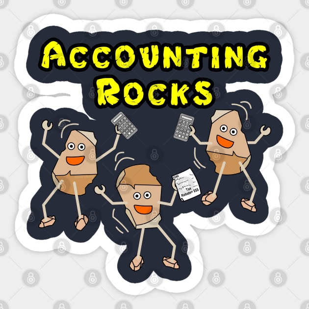 Accounting Rocks Light - Accountanting - Sticker | TeePublic