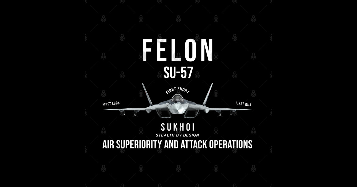 SU-57 Russia Stealth Fighter - Su 57 Felon Russia - Sticker | TeePublic