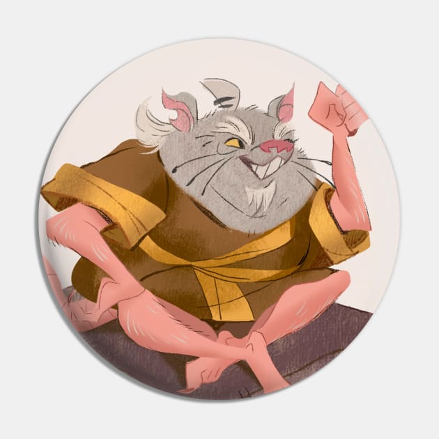 Splinter from ROTTMNT - Teenage Mutant Ninja Turtes - Pin | TeePublic