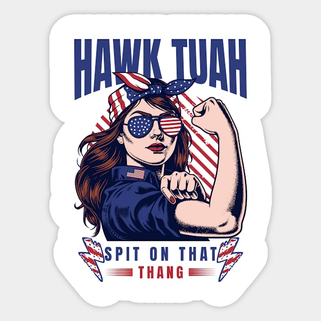 Hawk Tuah Spit On That Thank Viral Video - Viral Video - Sticker ...