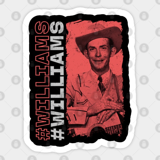 Hank Retro Space - Hank Williams - Sticker | TeePublic