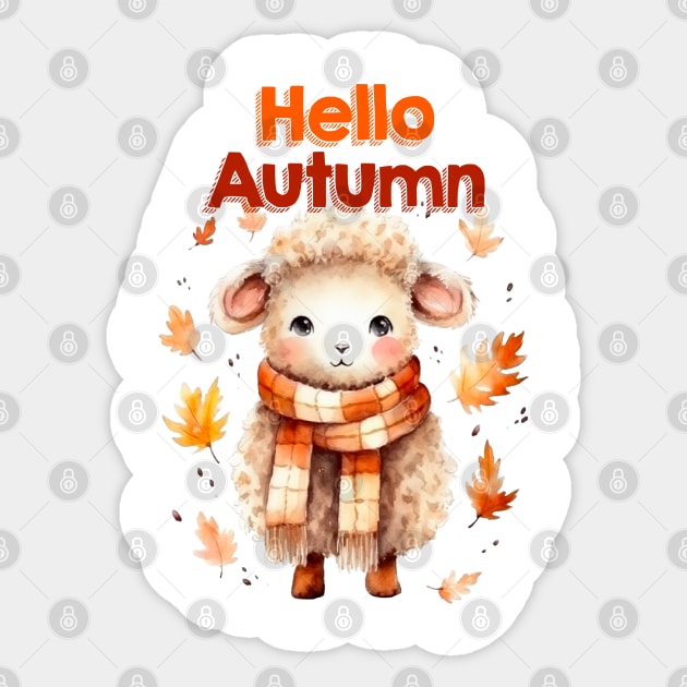 Watercolor Summer Sheep - Watercolor Sheep - Sticker | TeePublic