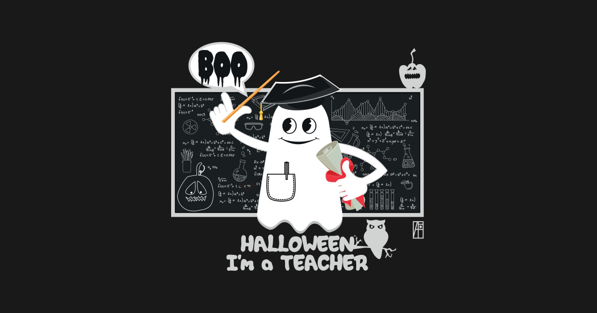 BOO Teacher dressed as a GHOST - cute Halloween - Ghost Cute - T-Shirt ...