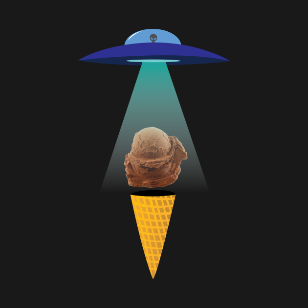 Ufo Alien Chocolate Ice Cream Abduction - Alien - T-Shirt | TeePublic