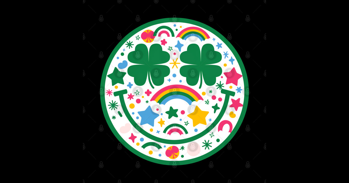 Smile Face Lucky Charm Saint Patrick's Day Shamrock - Smile Face ...