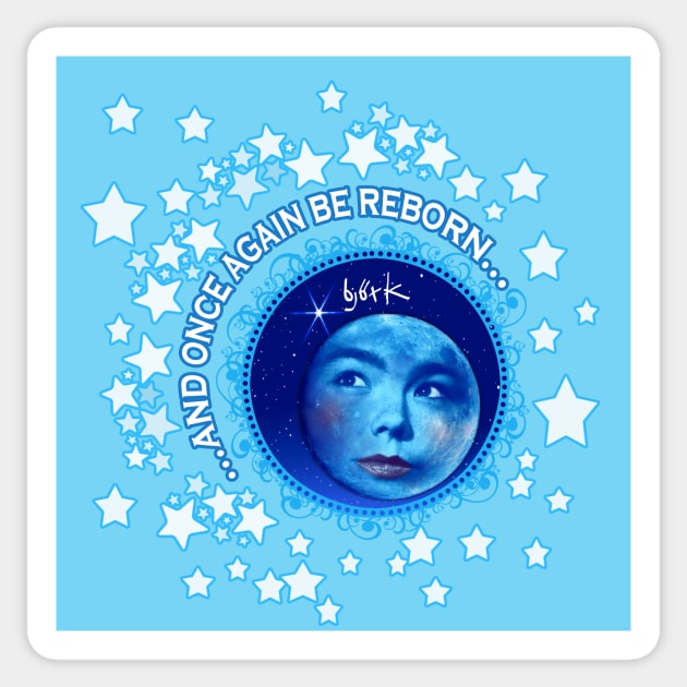 Bjork Moon - Bjork - Sticker | TeePublic
