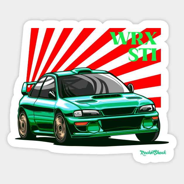WRX sti illustration vector art - Wrx - Sticker | TeePublic