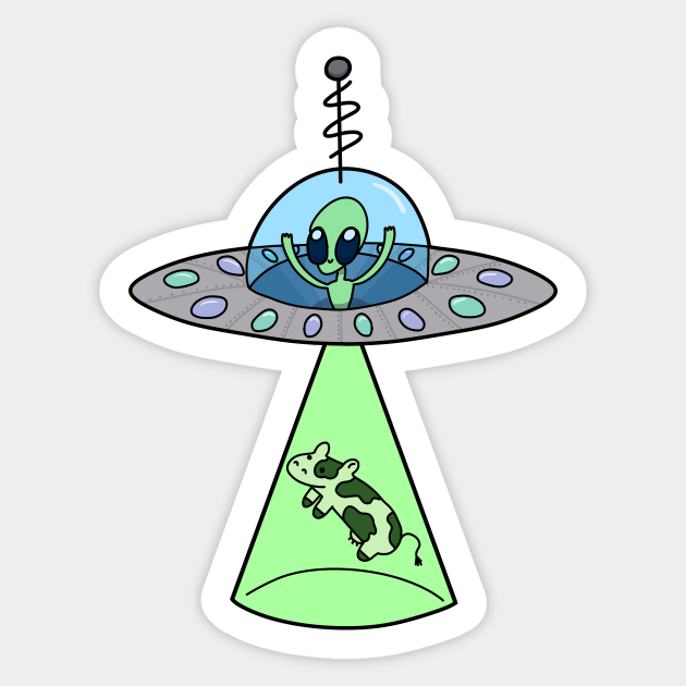 Alien UFO - Alien - Sticker | TeePublic