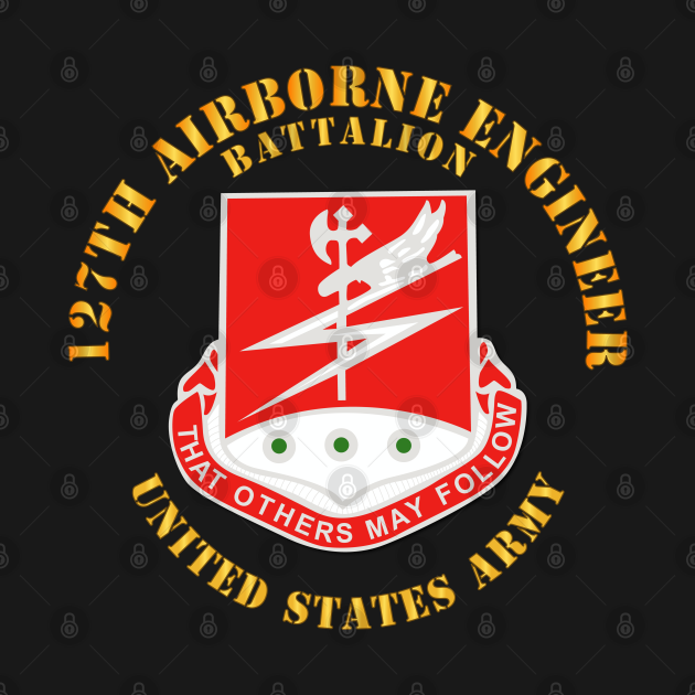 127th Airborne Engineer Bn - 127th Airborne Engineer Bn - T-Shirt ...