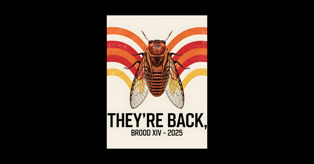 17 Year Periodical Cicada Brood XIV 2025 They're Back - Moive - Posters ...