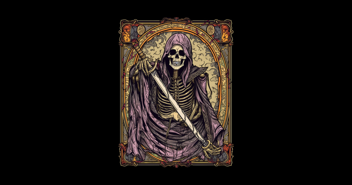 Grim Reaper detailed and Embellished High Definition Tarot Card design ...