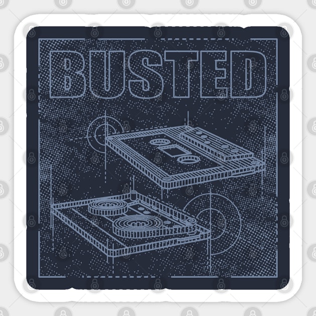 Busted Technical Drawing - Musician - Sticker | TeePublic