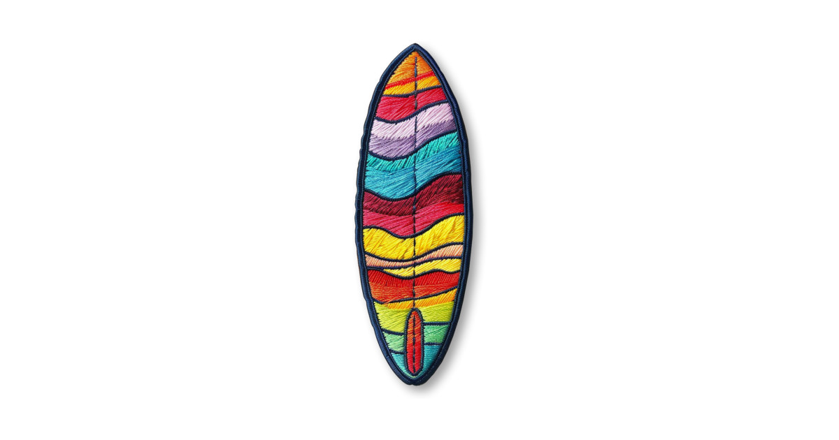 Embroidered Surfboard Patch Design - Embroidered Surfboard Patch Design ...