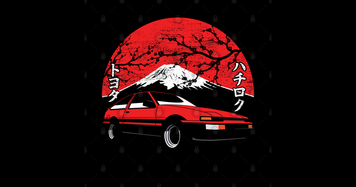 Mt Fuji Toyota Corolla AE86 - Ae86 - Sticker | TeePublic