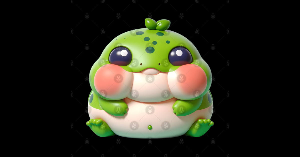 Cute fat frog - Frog - Sticker | TeePublic