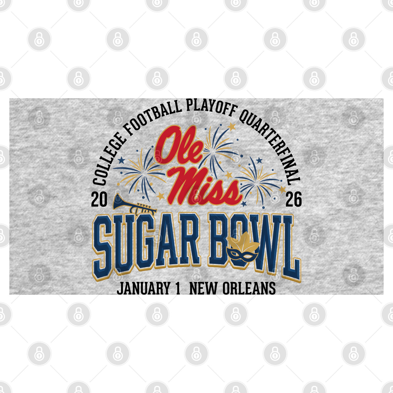 Mississippi Ole Miss Rebels Sugar Bowl 2026 - Sugar Bowl Ole Miss - T ...