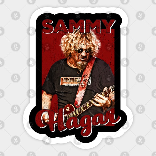 Retro Sammy Hagar Grunge - Sammy Hagar - Sticker | TeePublic