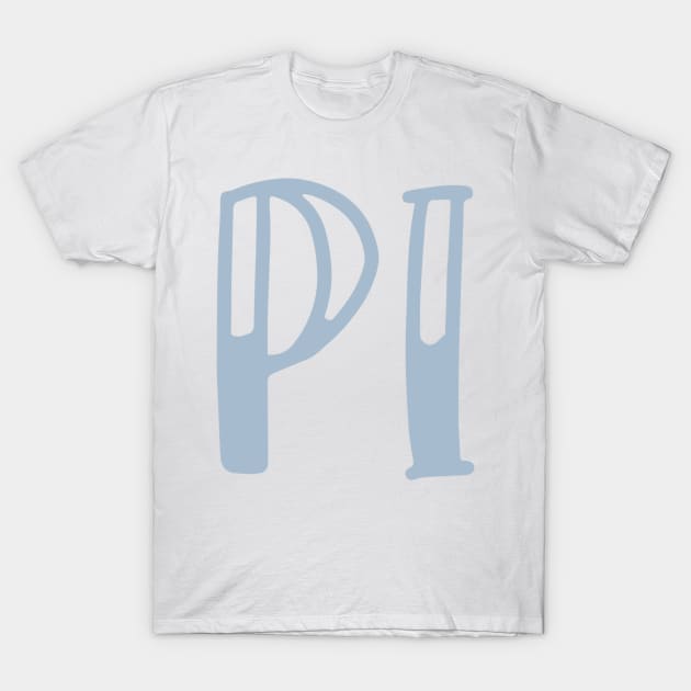Light Blue Pi Letter - Panhel - T-Shirt | TeePublic