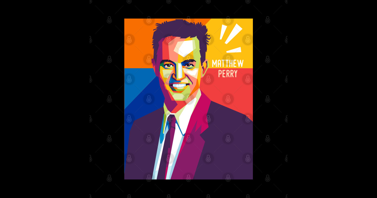 matthew perry geometric pop art - Matthew Perry - Sticker | TeePublic