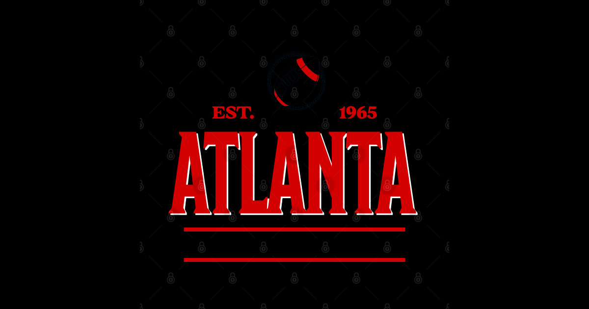 Retro Atlanta Football Vintage Crest - Atlanta Football - Posters and ...