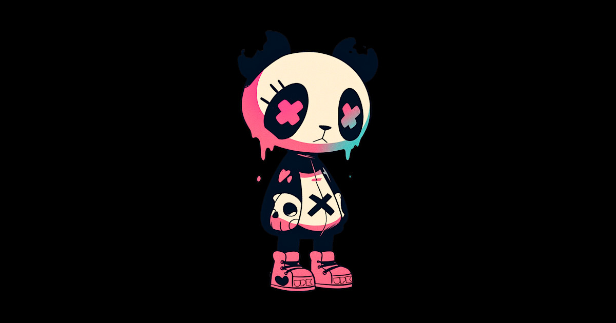 Drippy Panda Girl - Dripping - Sticker | TeePublic