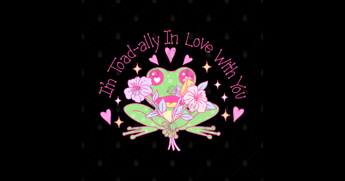 Im Toad-ally In Love With You. Frog In Love. Happy Valentines Day ...