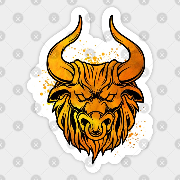 Minotaur head - Minotaur Head - Sticker | TeePublic