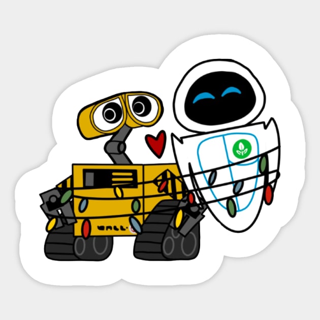 Wall-e & Eve - Wall E - Sticker | TeePublic