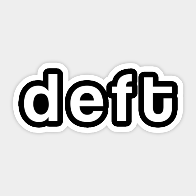deft Kid's White Logo - Deft - Sticker | TeePublic