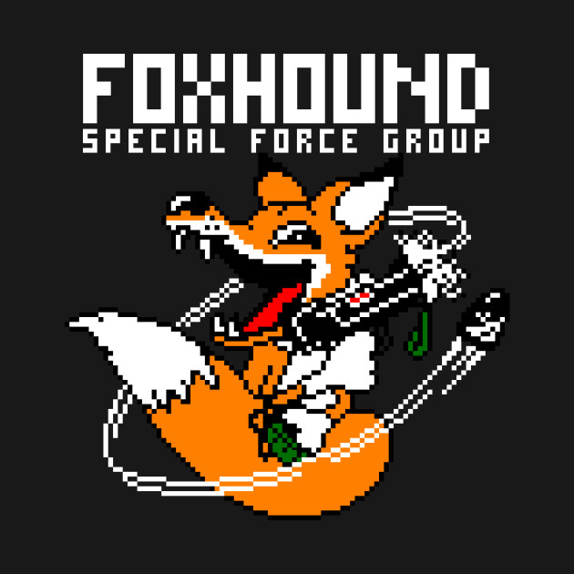 FOXHOUND pixel art MGS logo #2 - Foxhound - T-Shirt | TeePublic