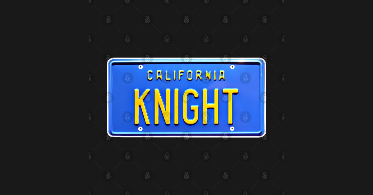 Knight Rider KITT Car License Plate - Knight Rider - T-Shirt | TeePublic