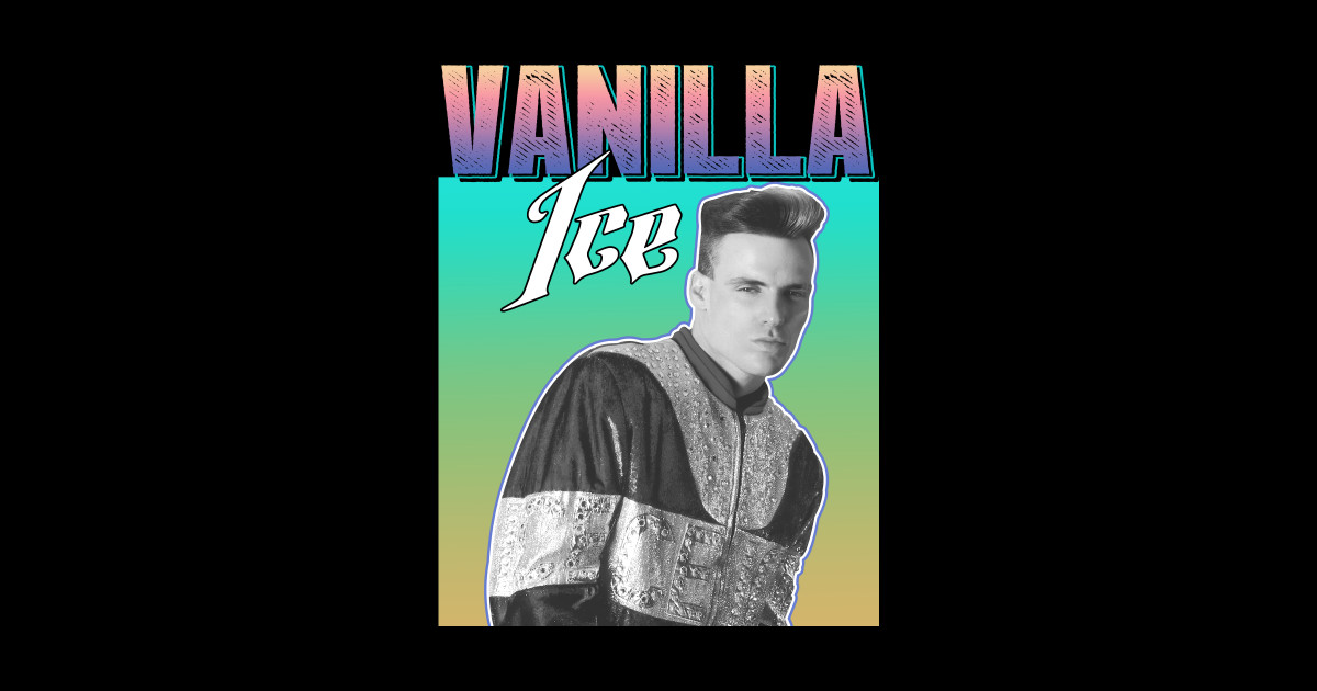 Outline Vanilla Ice - Vanilla Ice - Sticker | TeePublic