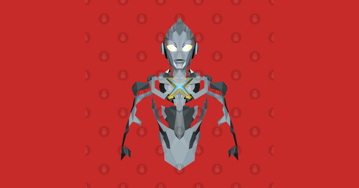 Ultraman X (Low Poly Style) - Ultraman - T-Shirt | TeePublic