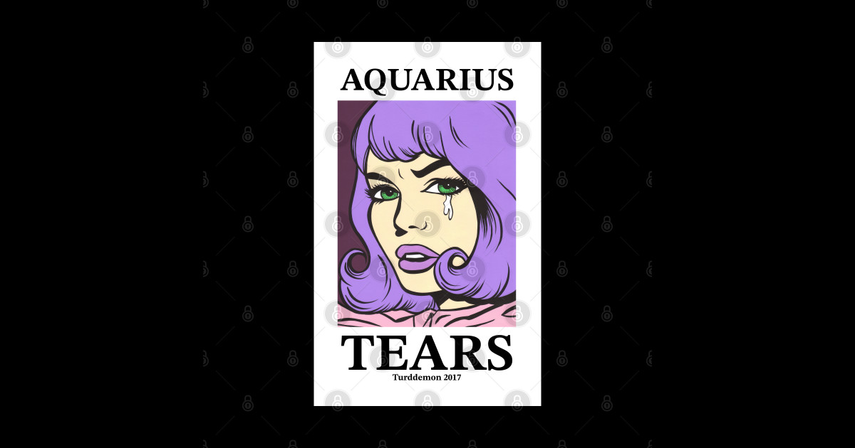 Aquarius Tears comic girl - Sad Girl - Sticker | TeePublic