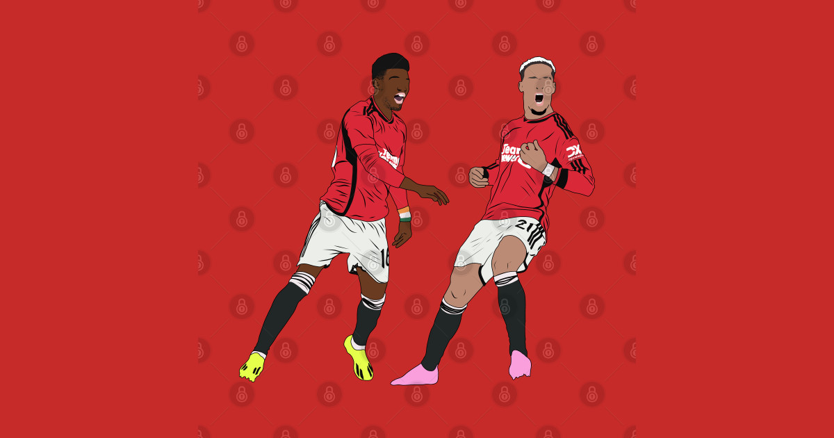 Amad Diallo Anthony United Goal Celebration Minimalist - Amad Goal - T ...
