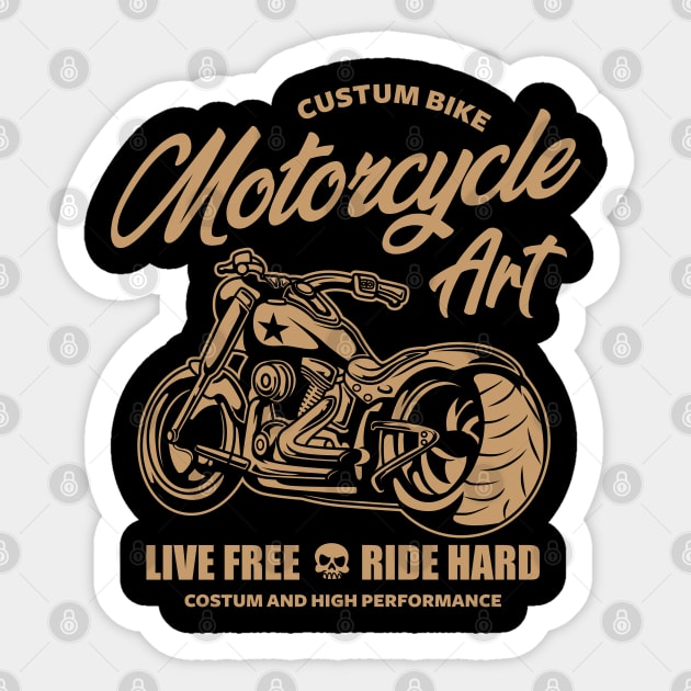 CUSTOM MOTORCYCLE ART - Motorcycle Club - Sticker | TeePublic