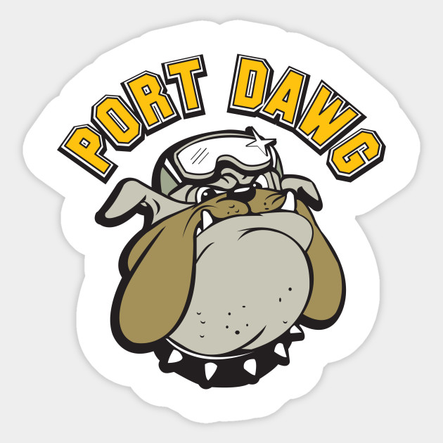 Port Dawg - 58 Aps - Sticker | TeePublic