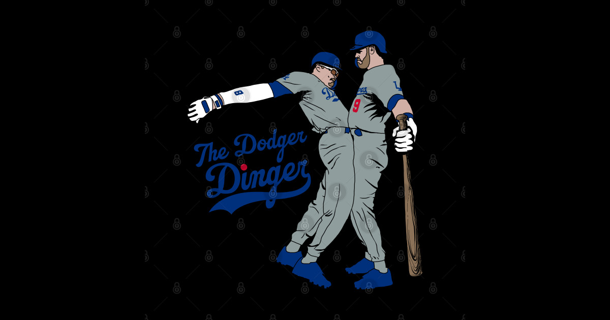 The Dodger Dinger (Crotch Bump) - Los Angeles Dodgers - Sticker | TeePublic