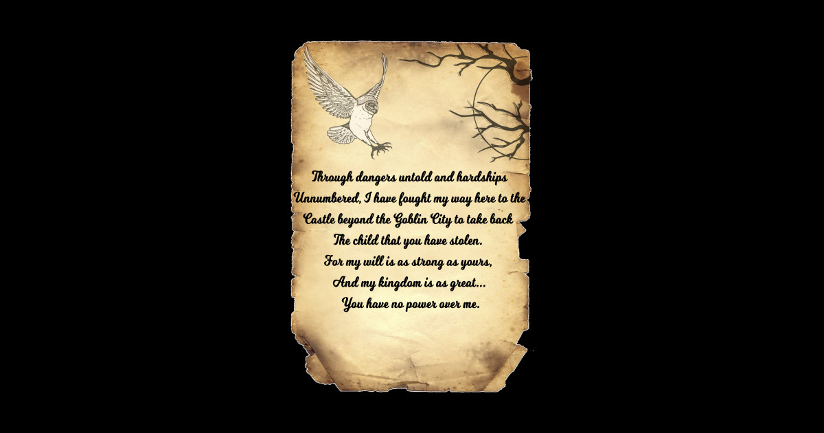 Labyrinth Poem - Labyrinth - Sticker | TeePublic