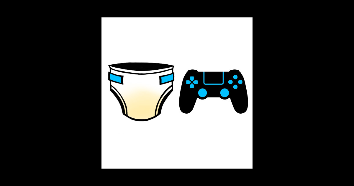 Diapered Gaming - Gaming - Sticker | TeePublic