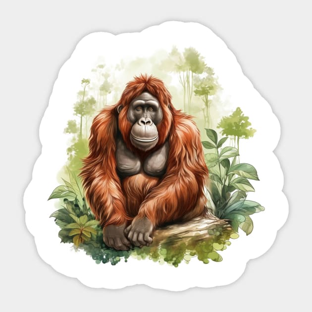 Orangutan Monkey - Orangutan Monkey - Sticker | TeePublic