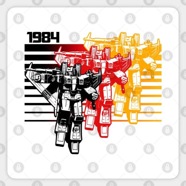 STARSCREAM 1984 - Robzilla Robots - Sticker | TeePublic