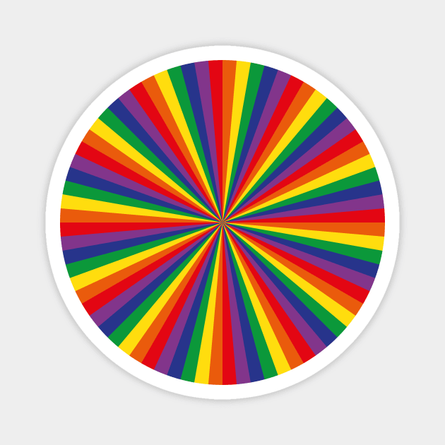 Rainbow Op Art - Rainbow Op Art - Magnet | TeePublic