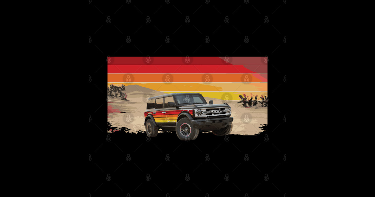 free wheelin retro MURICA SUV sport truck retro 4X4 - Bronco - Sticker ...